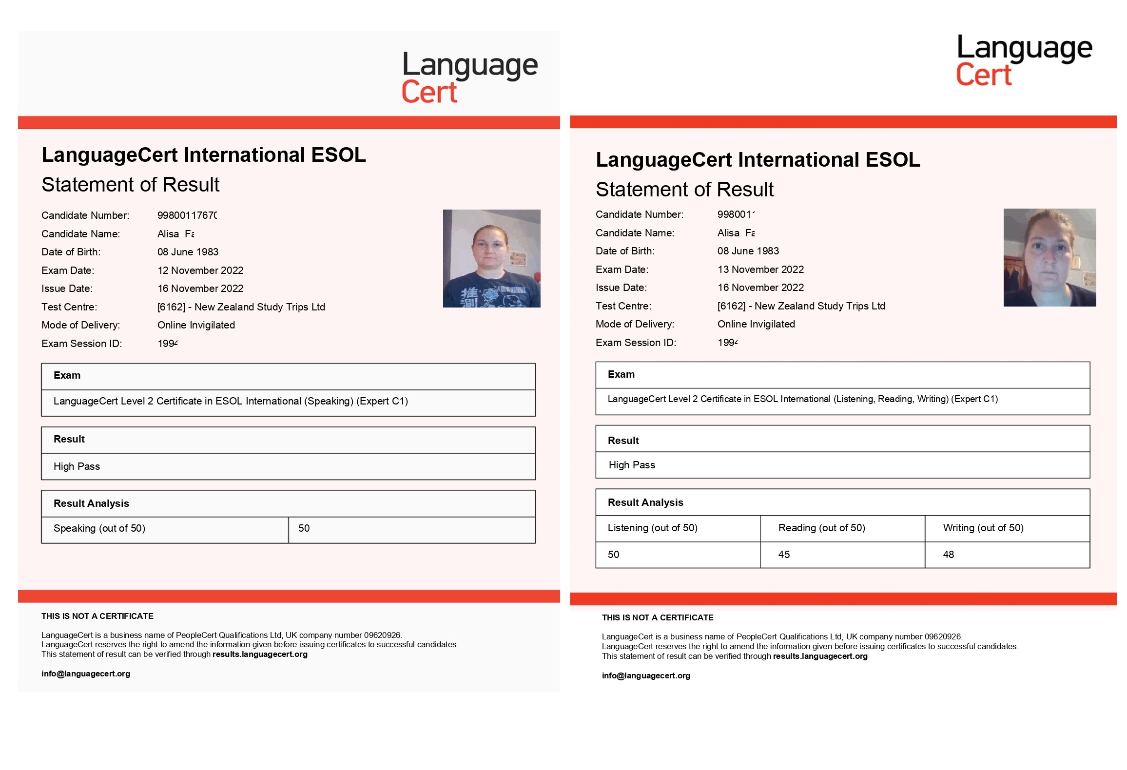 Отзыв Алисы из Москвы, нашей студентки LanguageCert - NZ Study Trips